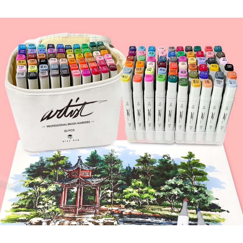 Set 60 Rotulador Alcohol Brush Marker Alex Bog – Milbby.com